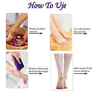 40 Pcs Pumice Stone for Feet Foot Scrubber Sponge for Feet Care and Callus Remover Mini Disposable Pumice Pads for Dead Skin Remover (Purple)