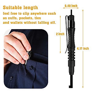 JOTOVO Pocket Key Universal Round Handcuff Key, Police Cuff Keys 4 Inch with Clip for All Standard Series Hand Cuffs - 2 Pack