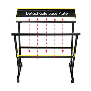 MEEDEN Art Print Rack - Art Drying Rack with Rolling Casters - Metal Print Display Rack for Artworks, Posters, Prints - Black