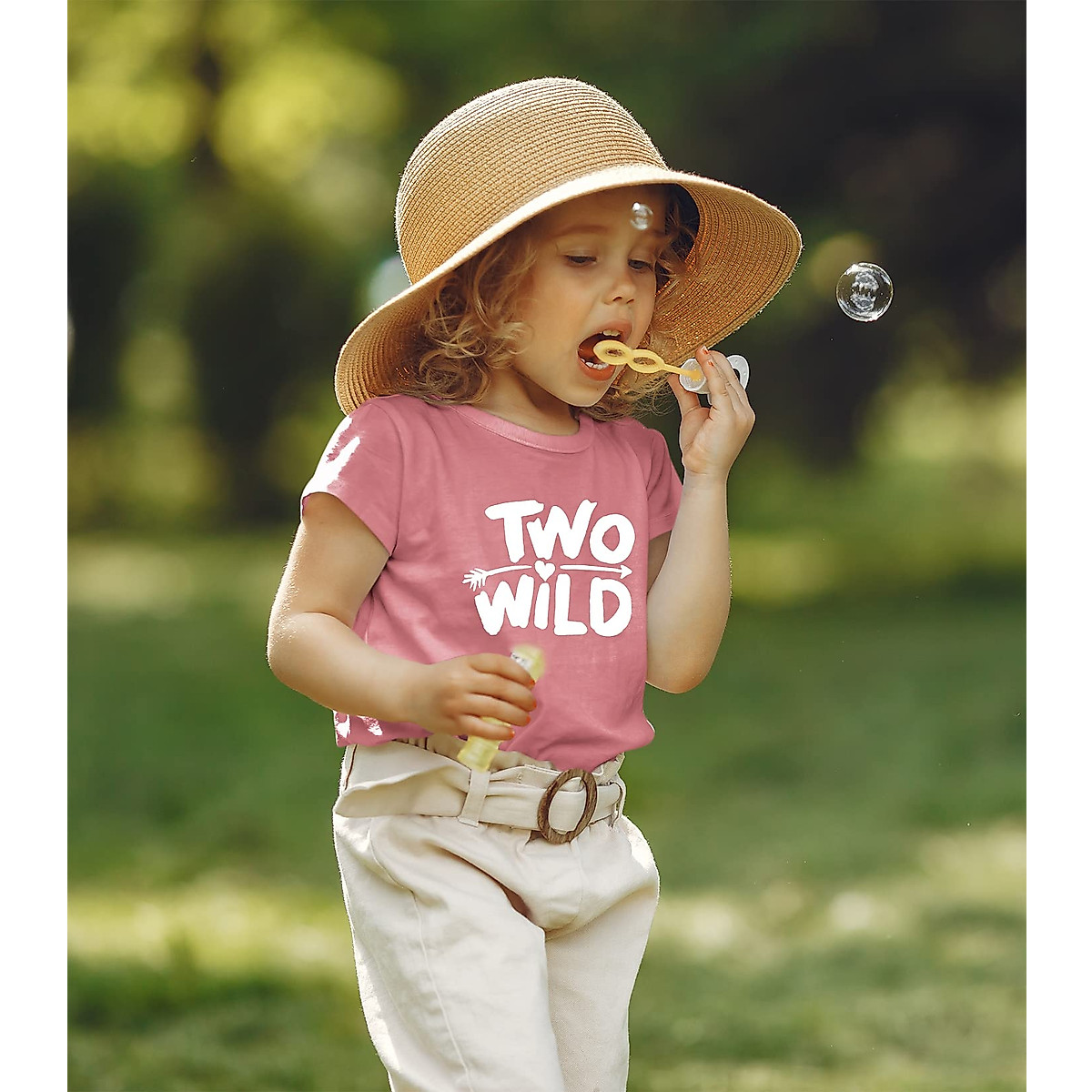 Two Wild 2nd Birthday Outfit Girl Shirt for 2 Year Old Toddler Second Cute Tshirt (2 Years, Mauve)