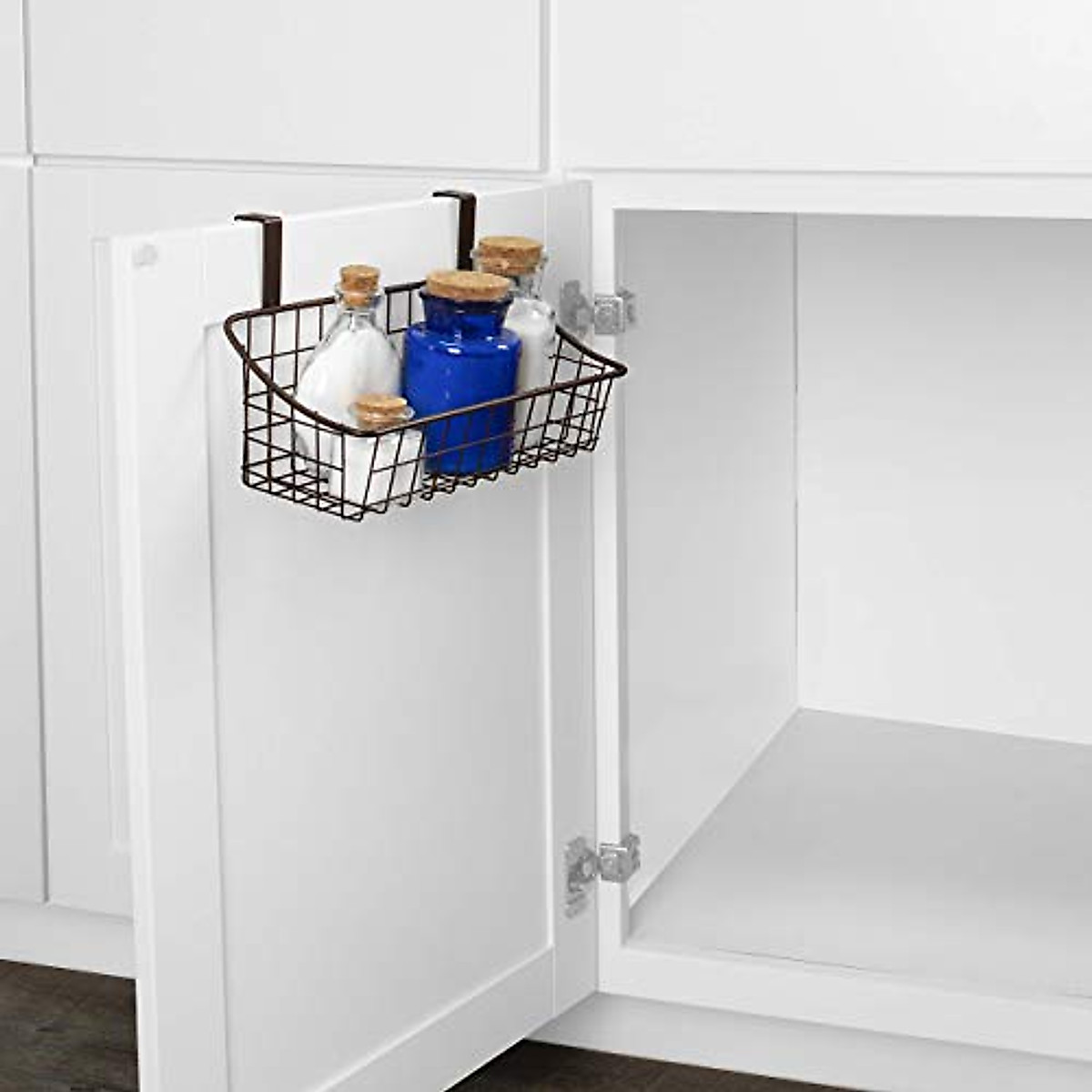 Spectrum Diversified Grid Storage Basket, Over the Cabinet Door, Small, Bronze