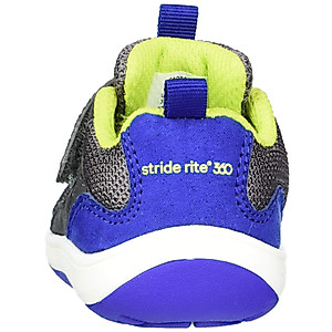 Stride Rite 360 Boy's Carson Sneaker, Grey Blue, M, 3.5 Little Kid