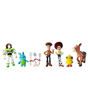 7 pcs Toy inspiration story Cake Topper, Toy game Story Birthday Party Decoration