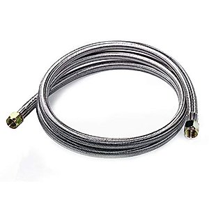 DOZYANT 6 Feet Propane Hose Extension with 3/8" Female Flare on Both Ends, Stainless Braided Propane Gas Line Pipe for RV, BBQ Grill, Propane Tank, Heater and More