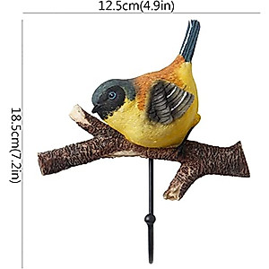 WNESY Wall-Mounted Coat Rack Bird Decoration Hook Modern European-Style Living Room Wall Coat Rack Room Creative Coat Hook Wall-Mounted Coat Hook-E