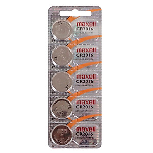 Maxell Micro Lithium Cell Battery CR2016 for Watches and Electronics 5 Pack