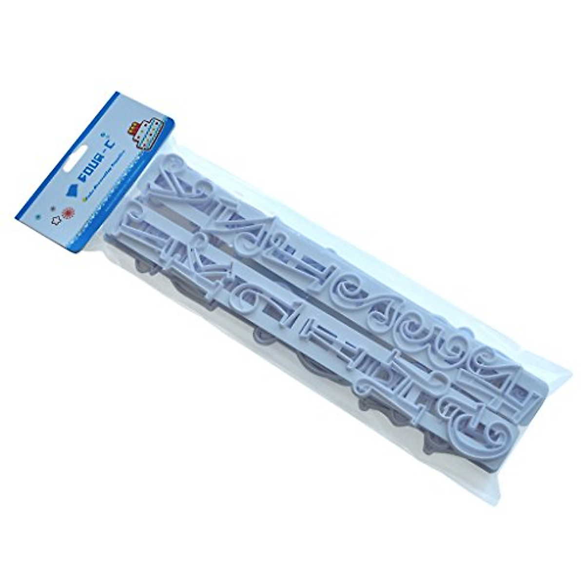 Alphabet Numbers and Punctuation Cookie Stamps Set Butterfly Stamps Decorating for Cookies, Cake, Fondant, Paste -Flower Baking Impress Cutter DIY Mold (6PC-Alphabet & Number Impress Cutter)