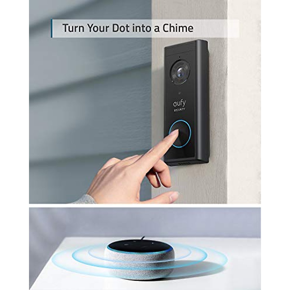eufy security, Video Doorbell (Battery-Powered) Kit, 2K Resolution, 180-Day Battery Life, Encrypted Local Storage, No Monthly Fees, HomeBase with High-Power Wi-Fi and Built-in Storage