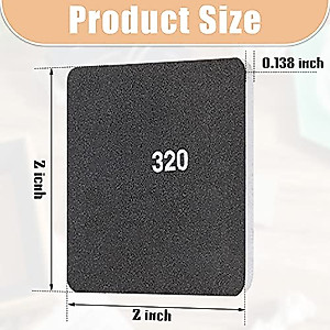 30 Pieces 2 x 2 Inch Sanding Pads Padded Sanding Pads Polishing Soft Mess Pen Sanding Kit Double-sided Grits for Plastic Sanding Acrylic Materials