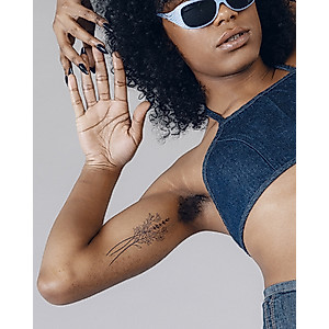 Inkbox Temporary Tattoos, Semi-Permanent Tattoo, One Premium Easy Long Lasting, Water-Resistant Temp Tattoo with For Now Ink - Lasts 1-2 Weeks, Floresco, 5x2in