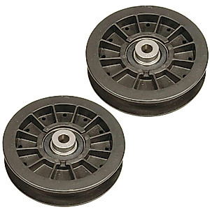 HASMX 280-511 Flat Idler Pulley for Murray Exmark Toro 109-3397 Quest Toro 74812, 74813, 74814, 74815, 74816, 74818, 74820, 74822, 74823, 74824, 74832 and 74914 (2-Set)