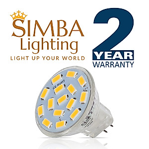 Simba Lighting LED MR11 Flood Light Bulbs (4 Pack) 12V 3W 20W Halogen Replacement 2-Pin 240lm for Landscape, Accent, Track Lights, and Christmas Tree Fiber Optics, GU4 Bi-Pin Base, 4000K Natural White