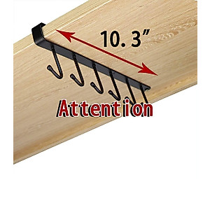 Mug Holder,Coffee Cup Holder,Kitchen Utensil Storage Hook,Cabinet Storage Hook,Wall Mounted Home Storage Hooks for Pots,Pans,Spoons,Spatulas,and Cooking Accessories and Other Kitchen Hardware-2 Pcs