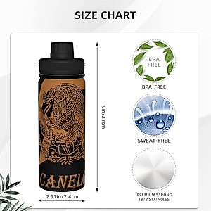 Eevikion Canelo of Alvarez Stainless Steel Insulated Tumbler Sports Water Bottle Hot and Cold Travel Cup 18oz