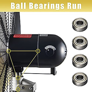 HiCFM YELLOW PEDESTAL FAN (30" Oscillating Pedestal Fan)