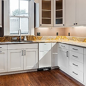 BANGSON Mini Fridge with Freezer, 2 Door Small Refrigerator with Freezer, Mini Freezer Fridge Combo, 3.2 CU.FT, For Home, Office, Dorm, Garage or RV, (White)