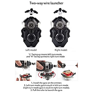 WTUME 10 Piece bey Battling Gyros Tops, 3 Two-Way Launchers, Zest Achilles Valkyrie with Portable Box Blade pro Series Set for Kids Children Gift Idea.