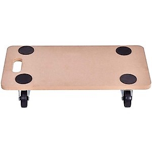 Casart Wooden Board Dolly, Moving Carrier with 4 Wheels
