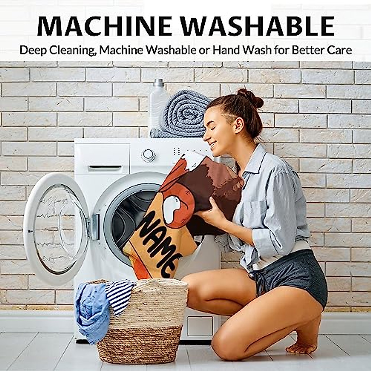 Custom Fox Blanket with Name for Girls & Boys - Soft, Fuzzy & Cozy - 40"x50" Crib Size Throw Blanket for Couch, Office - Orange Cute Warm Blankets Gifts