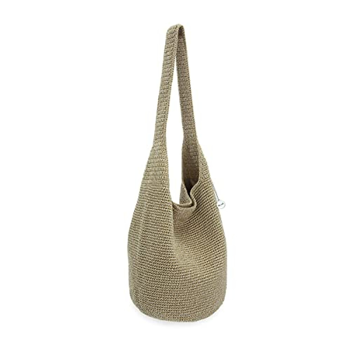 The Sak 120 Hobo in Crochet, Large Shoulder Purse with Single Strap, Bamboo Static