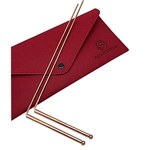 Spirit Hunter 99.9% Copper Dowsing Rod - Detect Gold, Water, Ghost Hunting etc - 2pcs Divining Rods with Bag.