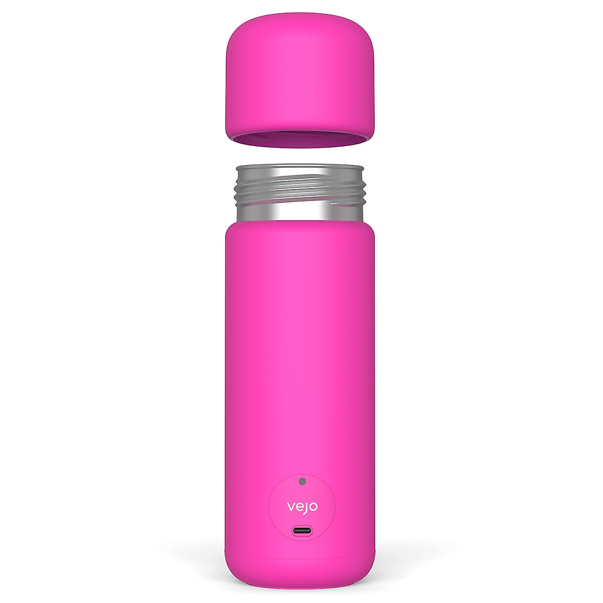 Vejo Personal Blender Powder-Powered Blending System | No Shaking | No Clumps | No Prep | Easy One-Button Design | USB Rechargeable Blender | Neon Pink