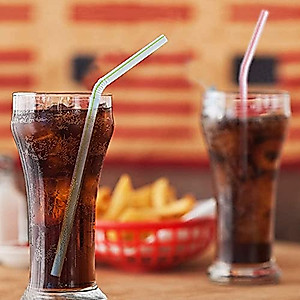 1000pcs Flexible straws,Plastic Drinking straws, 8" Long, Stripes Multiple Colors Straws ,suitable for various drinks, juice, milk, tea, cocktails, parties, daily use (1000pcs)