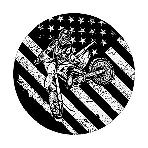 Dirt Bike Motorcycle Motocross Braap US Flag Gift PopSockets PopGrip: Swappable Grip for Phones & Tablets