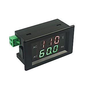 Proshopping Digital AC Voltage Frequency Meter, AC 80-500V Voltmeter 45-65Hz Frequency Counter, LED Display Voltage Gauge, Mini Volt Hz Monitor Tester, High Voltage Panel Indicator -for Generator, RV