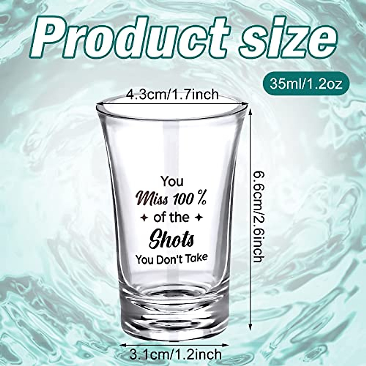 24 Packs Acrylic Clear Party Shot Glasses Set 1.2 Ounce Heavy Base Shot Glasses Funny Friends Shot Glasses for Adult Small Glass Shot Cups, 8 Styles