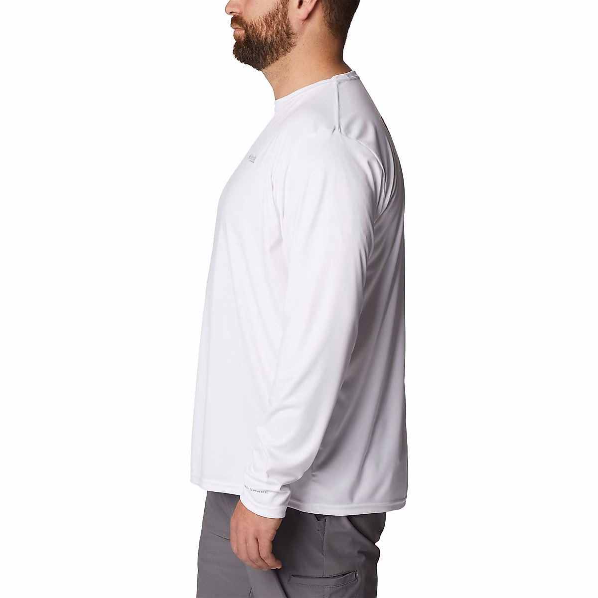 Columbia Men's Terminal Tackle PFG State Triangle LS, White/Fl Flag, 5X Tall