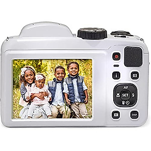 Kodak AZ255-WH PIXPRO Astro Zoom 16MP Digital Camera 25X Optical Zoom White Bundle with Lexar 32GB High-Performance 800x UHS-I SDHC Memory Card Blue Series