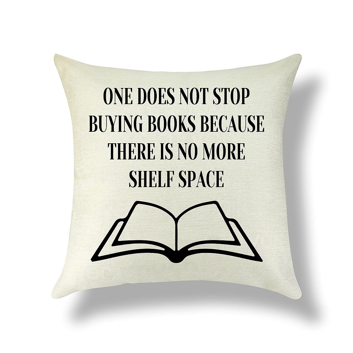 Sazuwu Book Lovers Gift for Women Pillowcase Reading Lovers Gift Librarian Gifts Throw Pillow Case Motivational Sign Cotton Linen Home Decorative Pillow Cover Inspirational Cushion Cover