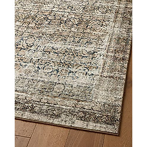 Loloi Amber Lewis x Morgan Collection MOG-02 Navy/Sand, Traditional 2' x 3'-6" Rectangle Accent Rug feat. CloudPile™