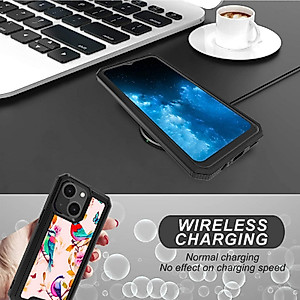 BPQOJB for iPhone 15 Case for iPhone 15 Phone Case with Birds on The Tree Pattern for Men Women Dual Layer Hybrid Hard PC Soft TPU Shock Proof Protective Phone Case for iPhone 15 6.1 inch 2023