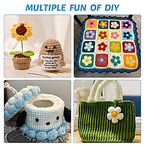 3 Packs Plush Chenille Chunky Crochet Yarn - Baby Yarn for Crocheting Soft - Velvet Yarns Knitting for Blankets Crafts - Fluffy Amigurumi Yarns 150g / 196.8yds (3 White)