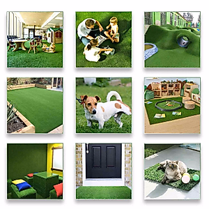 Petgrow PET Grow 6FTx8FT Pet Pad Artificial Realistic & Thick Fake Mat for Outdoor Garden Landscape Dog Synthetic Grass Rug Turf