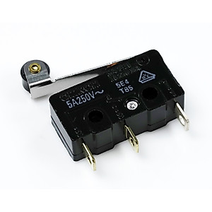 Omron SS5GL2 Microswitch 125 VAC, 5A Micro Limit Switch, Hinge Roller Momentary Snap Action (Pack of 5)