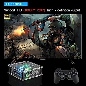 Retro Game Console, Video Game Console with 2 Classic Controllers, 70,000 Games and 50 Emulators, Classic Mini Console, Android System and HD Output, Birthday Gifts Choice for Children/Adults