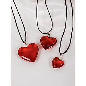 OJERRY Summer Essentials Aesthetic Red Glass Heart for Teen Girls, Women Trendy Stuff