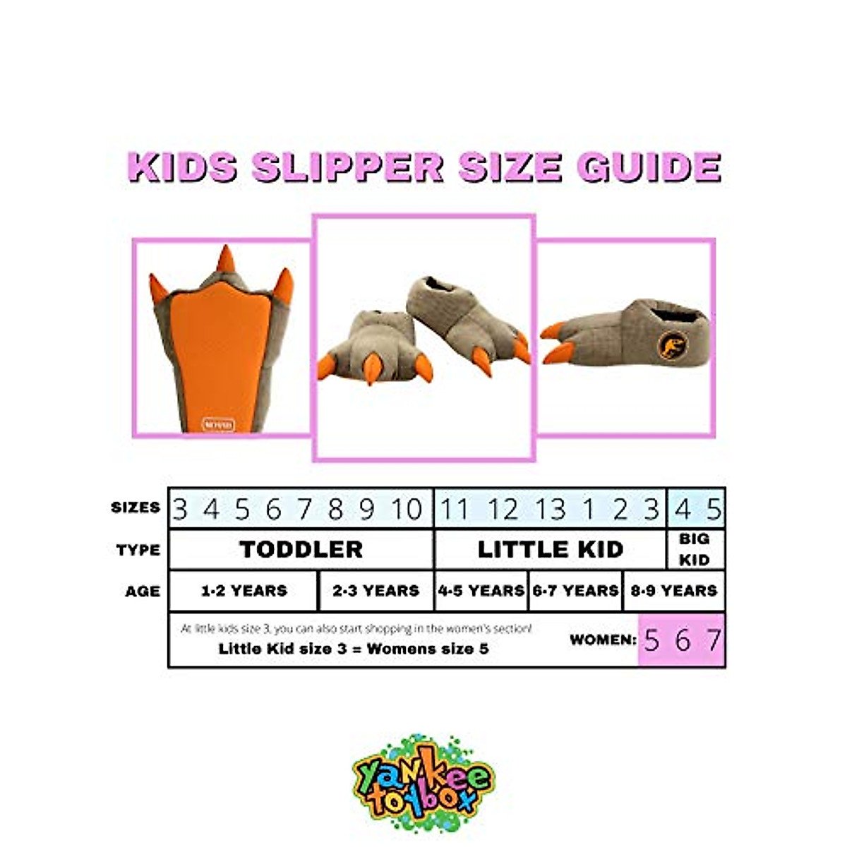 Jurassic World Kids Dinosaur 3-D Claw Feet Plush Slippers (2-3 M US Little Kid, Light Brown)