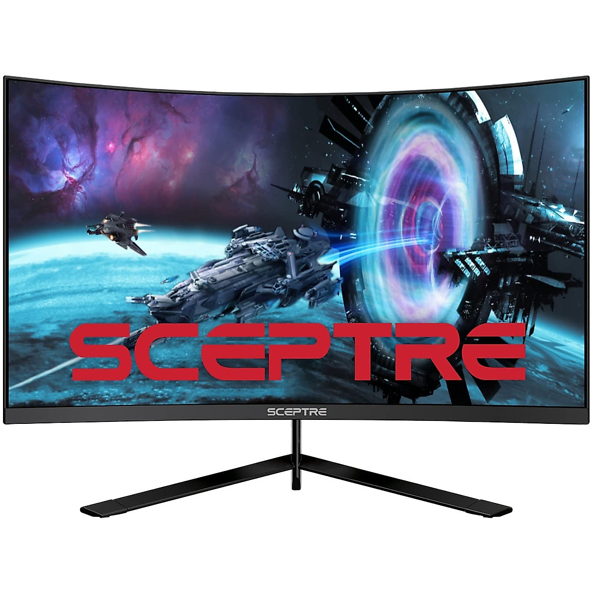 Sceptre Curved 27" FHD 1080p Gaming Monitor up to 165Hz DisplayPort 144Hz HDMI Edge-Less AMD FreeSync Premium, Build-in Speakers Machine Black 2021 (C275B-1858RN)