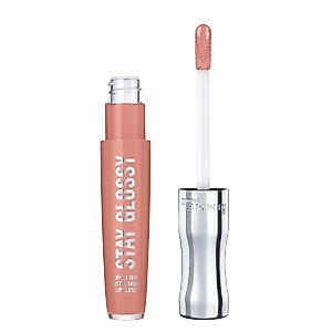 Rimmel Stay Glossy Lip Gloss - Non-Sticky and Lightweight Formula for Lip Color and Shine - 020 Sunday Brunch, .18oz