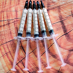 50 Pack 3ML Plastic Syringe Luer Slip with Cap, Great for Measuring, Refilling Watering and Pets Feeding, Not-Sterile (3ML)