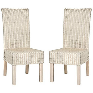Safavieh Home Collection Arjun Grey Wicker 18-inch Dining Chair