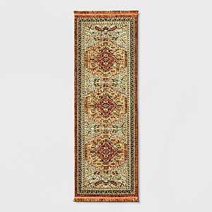 threshold Jewel Toned Woven Rug -Spiced Green
