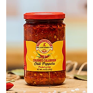 Crushed Calabrian Chili Pepper, Paste/Spread/Sauce, Hot, Savory, Delicious, TuttoCalabria,10 oz, (285g)