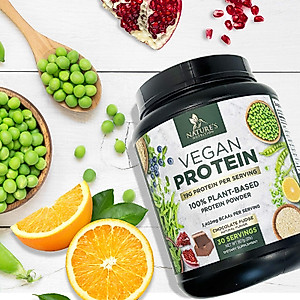 Vegan Protein Powder, Double Chocolate Fudge - 19g Protein & 100% Plant Based - Fast Absorbing Premier Protein for Smoothies & Shakes - No Lactose Ingredients, Gluten Free, Non-GMO - 30 Servings