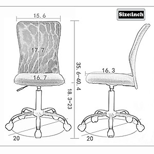 BestMassage Office Chair Desk Chair Mesh Computer Chair with Lumbar Support Armless Swivel Rolling Executive Chair for Back Pain,Pink 4 Pack