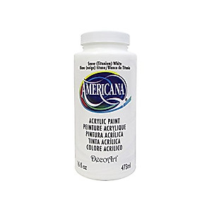 Decoart Americana Acrylics 16oz Snow White, 16 Fl Oz (Pack of 1)